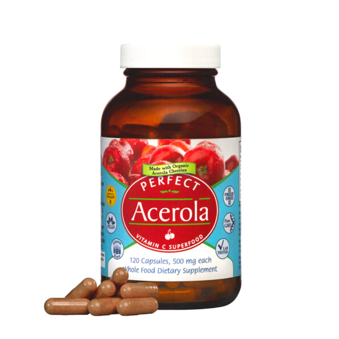 Perfect Organic Acerola Cherry Vitamin C Superfood 120 Caps